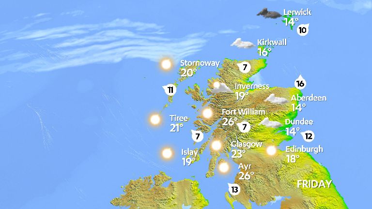 Scots set to bask in highs of 29C as temperatures rise